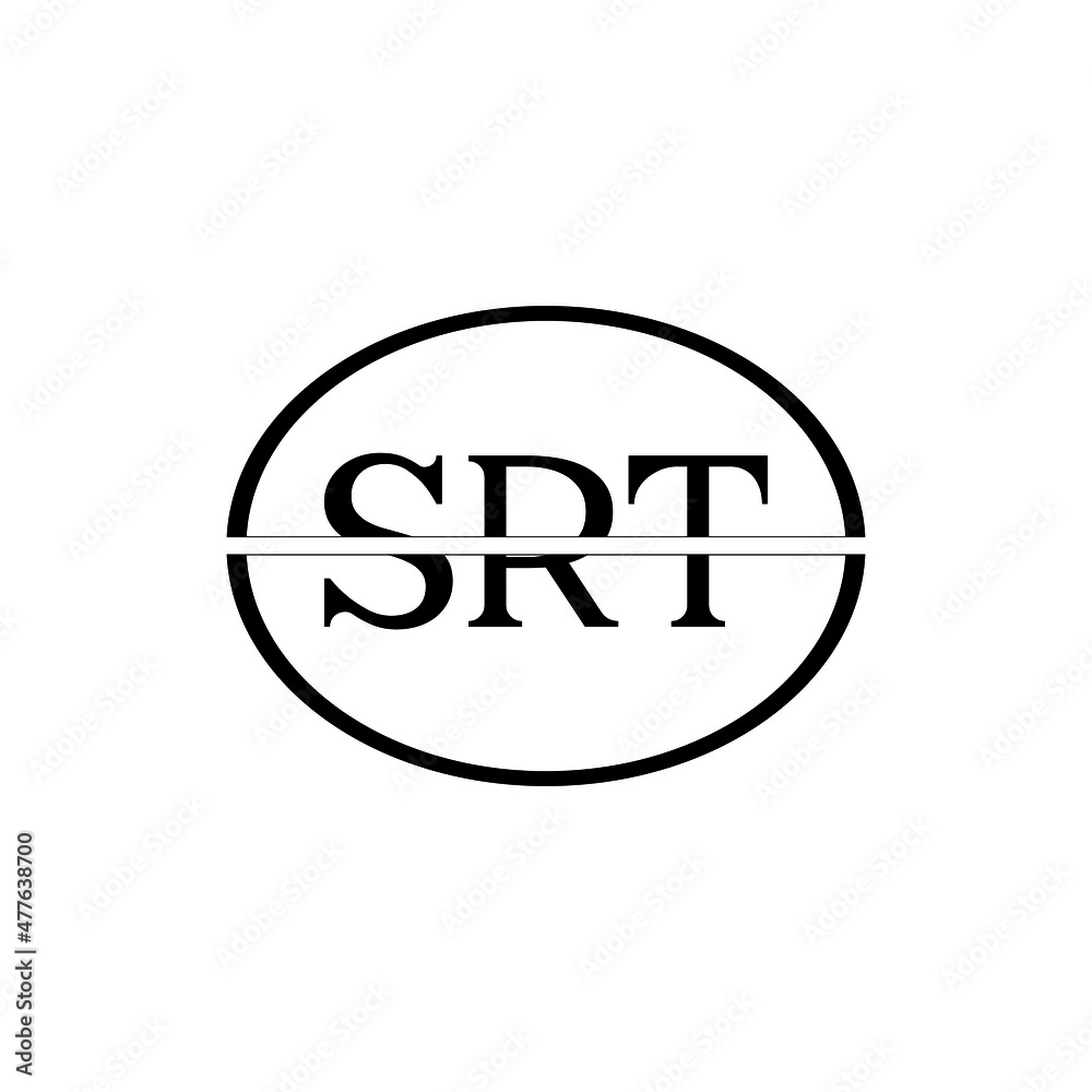 SRT letter logo design with white background in illustrator, vector ...