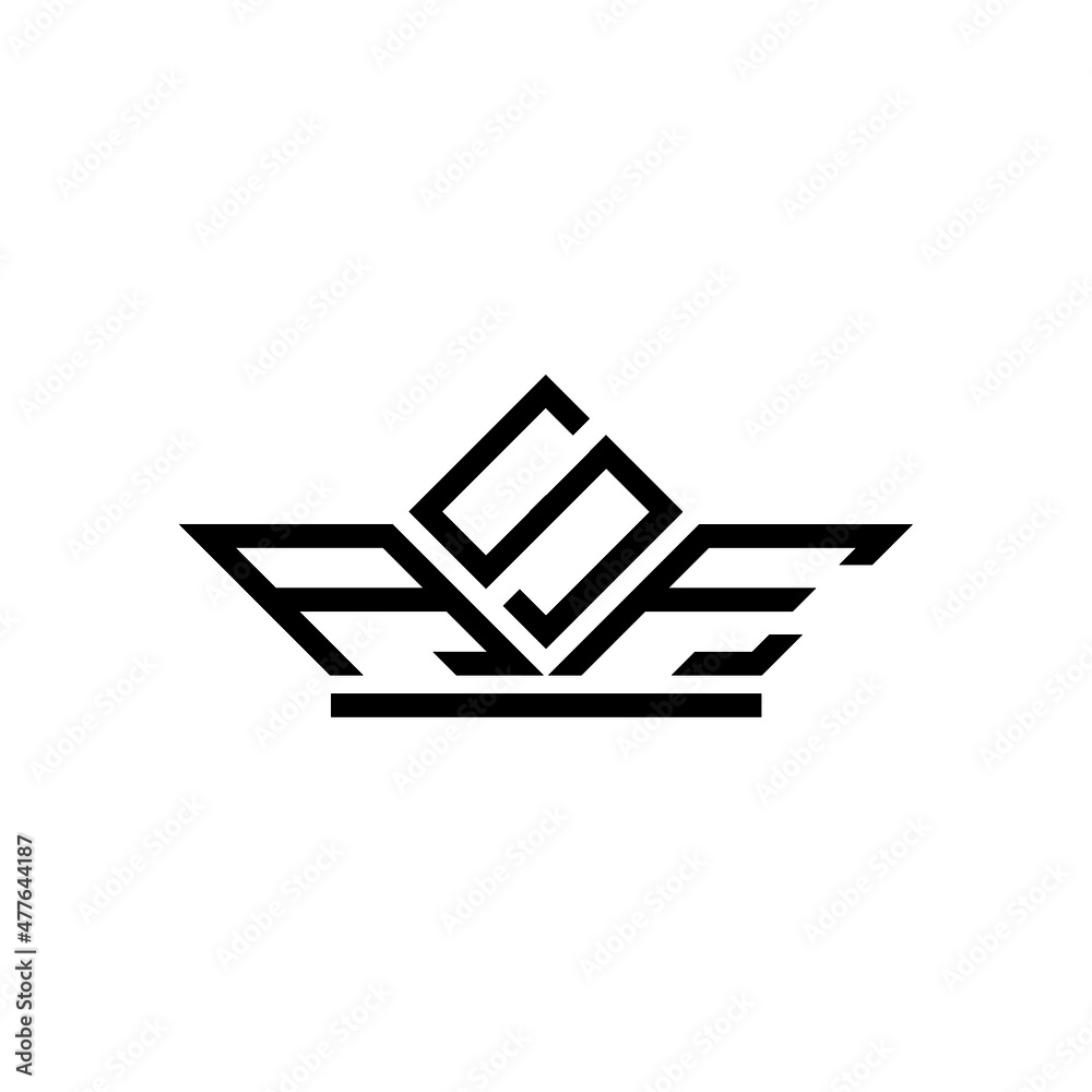 ASF creative initials letter logo concept on white background. ASF ...