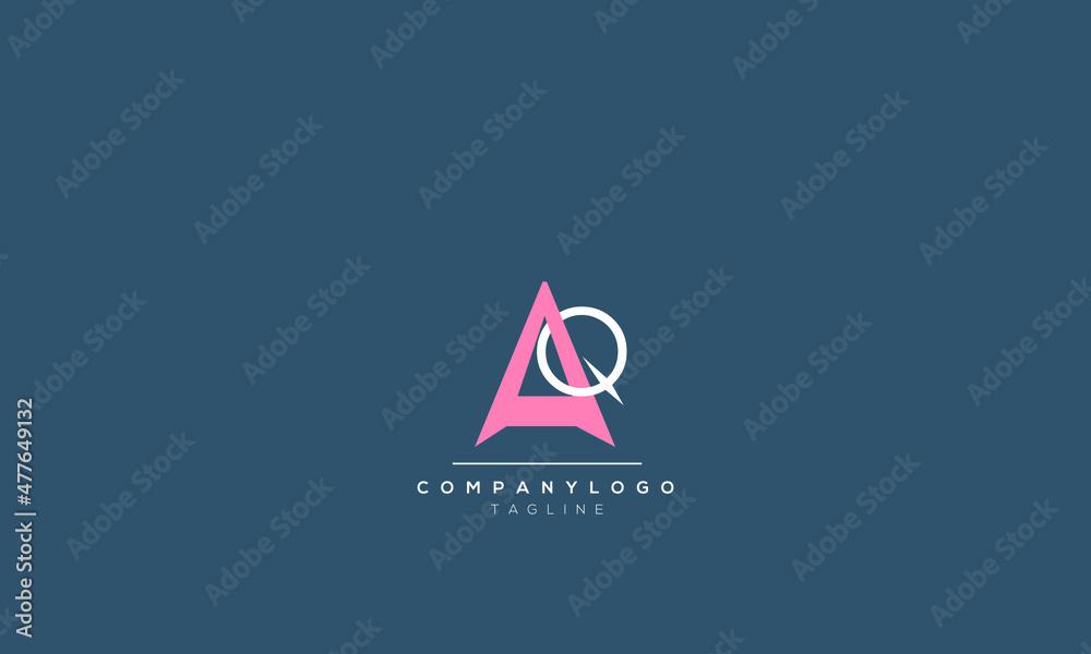 Alphabet letters Initials Monogram logo AQ, AQ INITIAL, AQ letter Stock ...