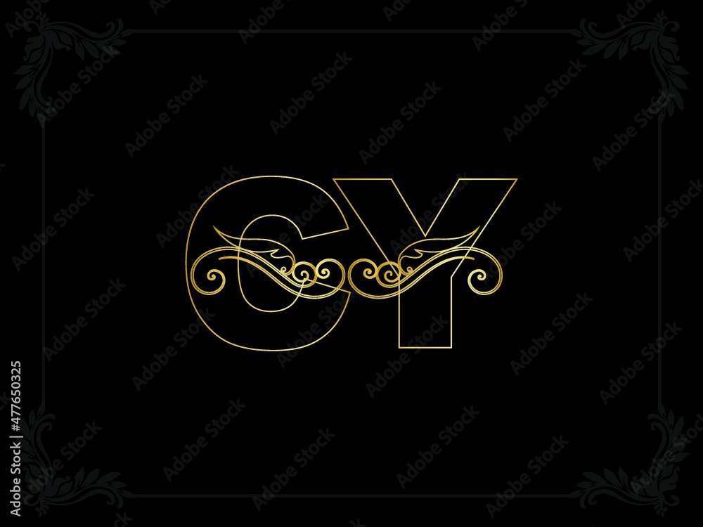 Initial CY Luxury Letter Logo, New Unique Premium CY Logo Icon Design ...