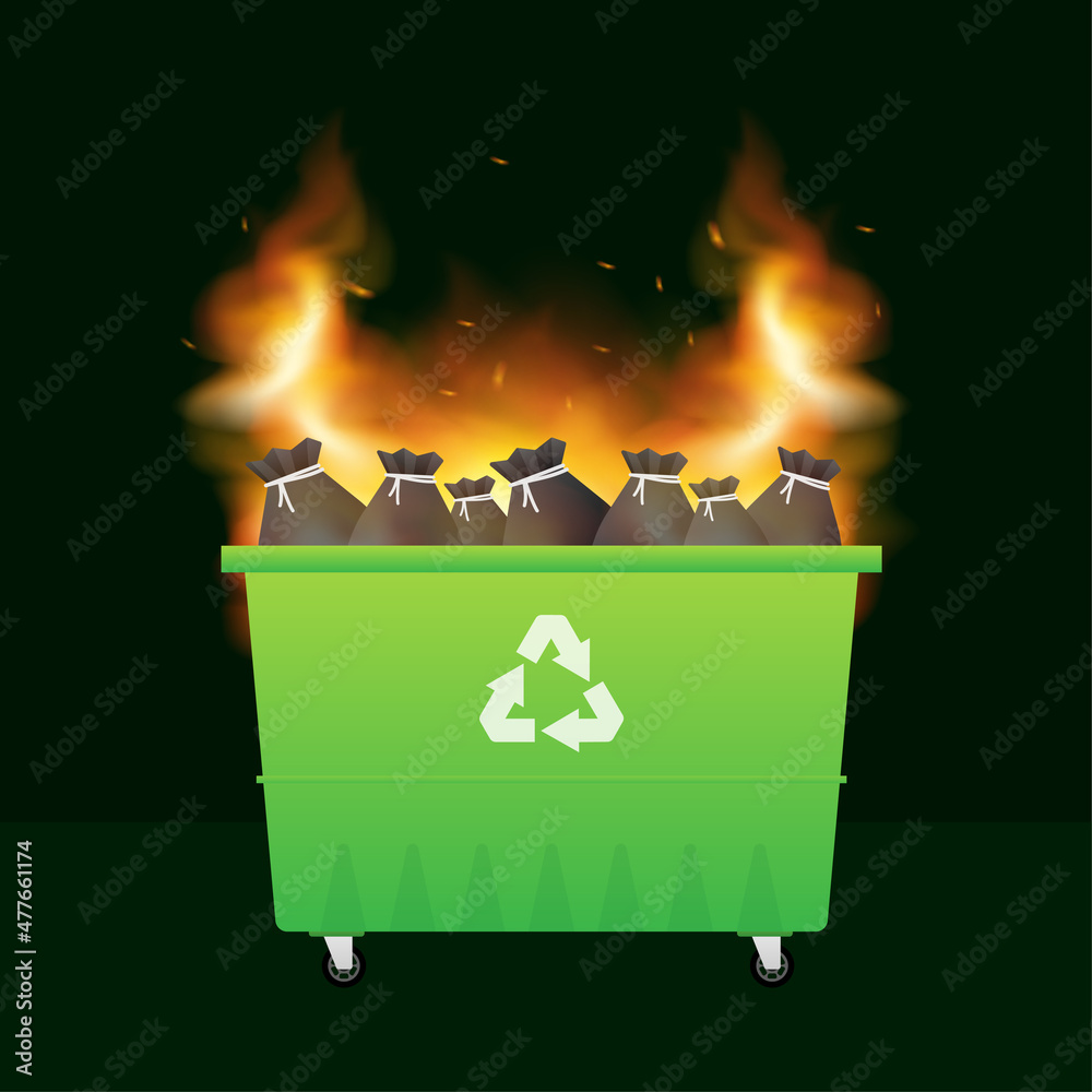 Trash Can On Fire Clipart at Esperanza Bruns blog