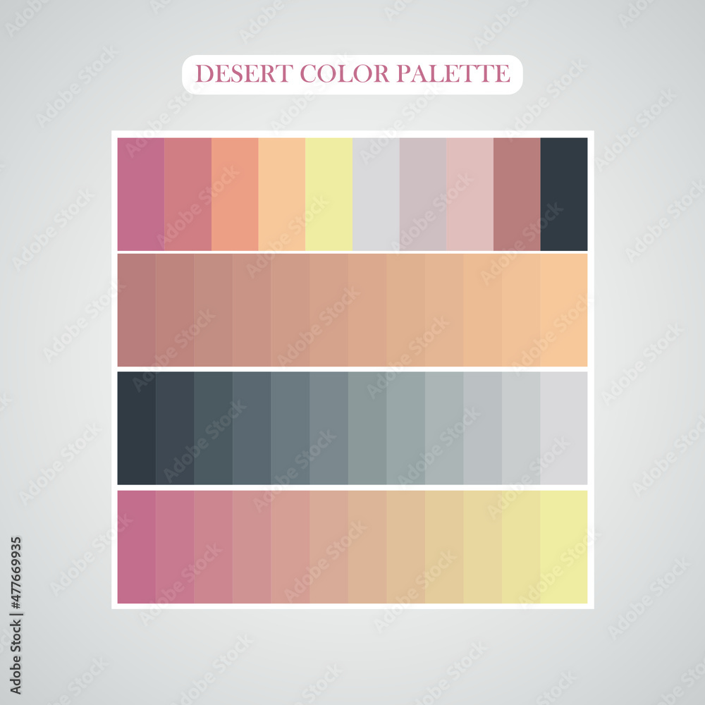Desert color palette. Sand color palette Stock Vector | Adobe Stock