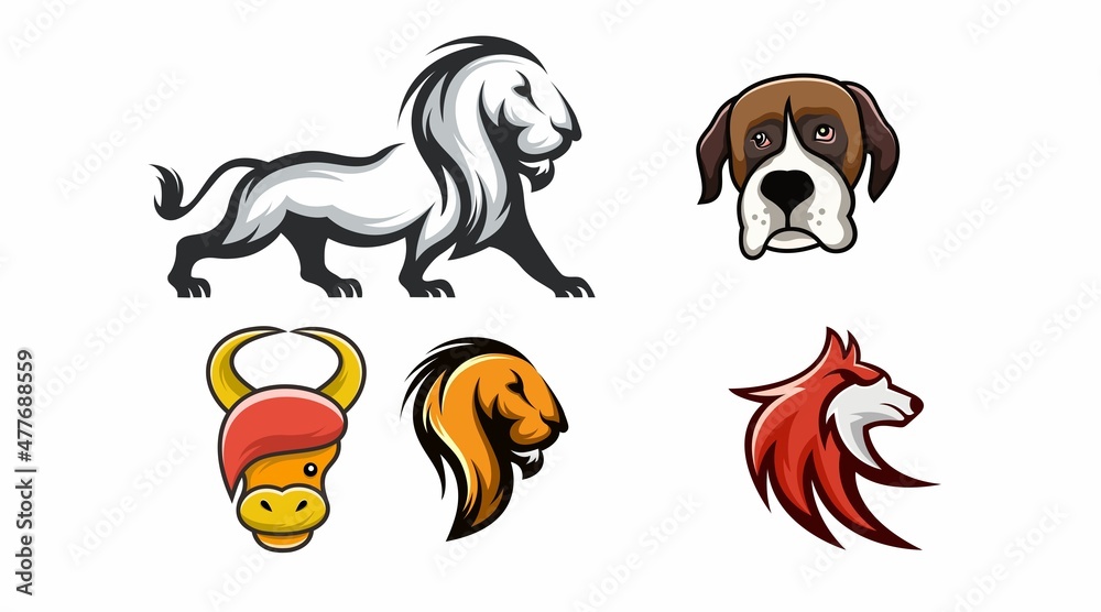 animal mascot design Stock Vector | Adobe Stock