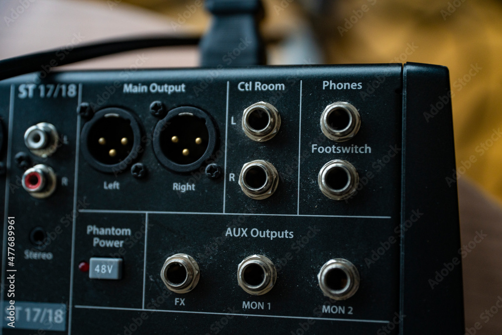 audio devices, sound engineering, mixer, mixing console, knobs and ...