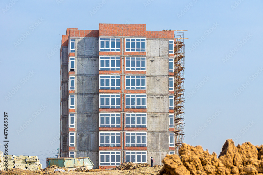 completion of the construction of a residential building, installation ...