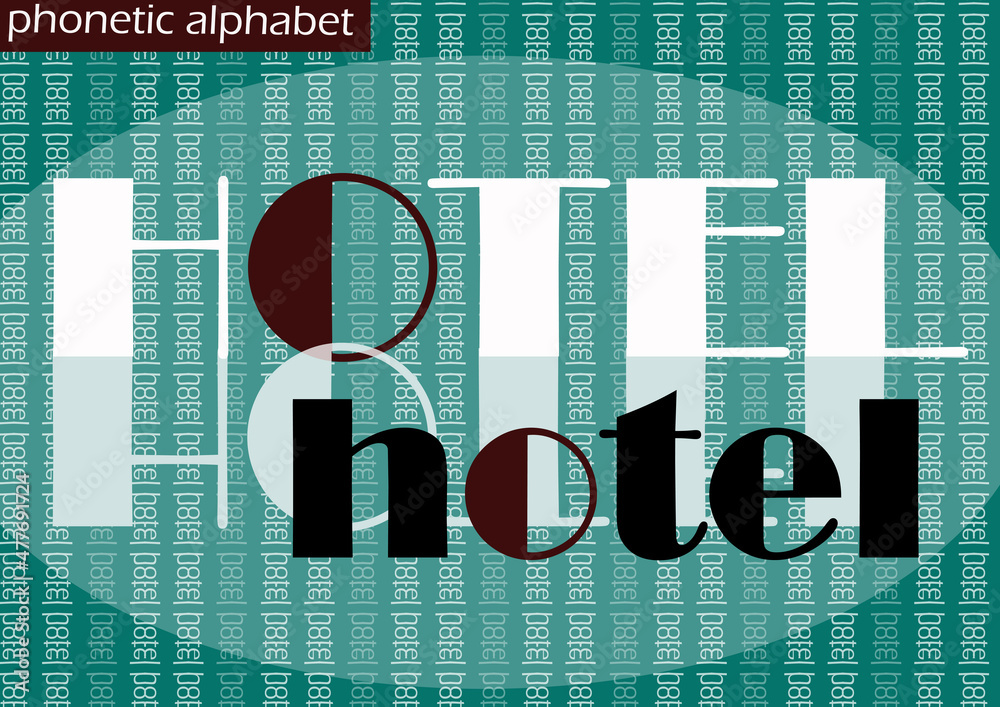 H (hotel) wallpaper background phonetic alphabet design for decoration ...