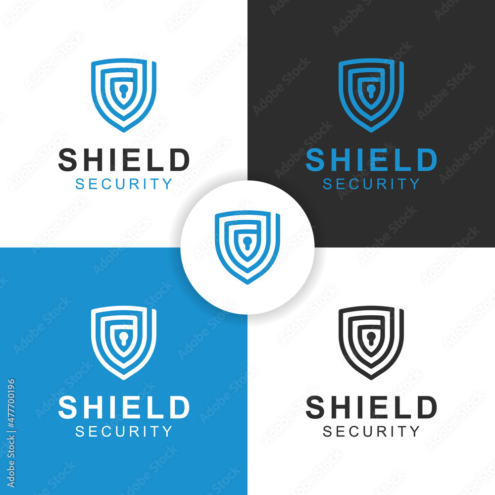 secure technology logo with shield symbol, icon design for cyber army ...