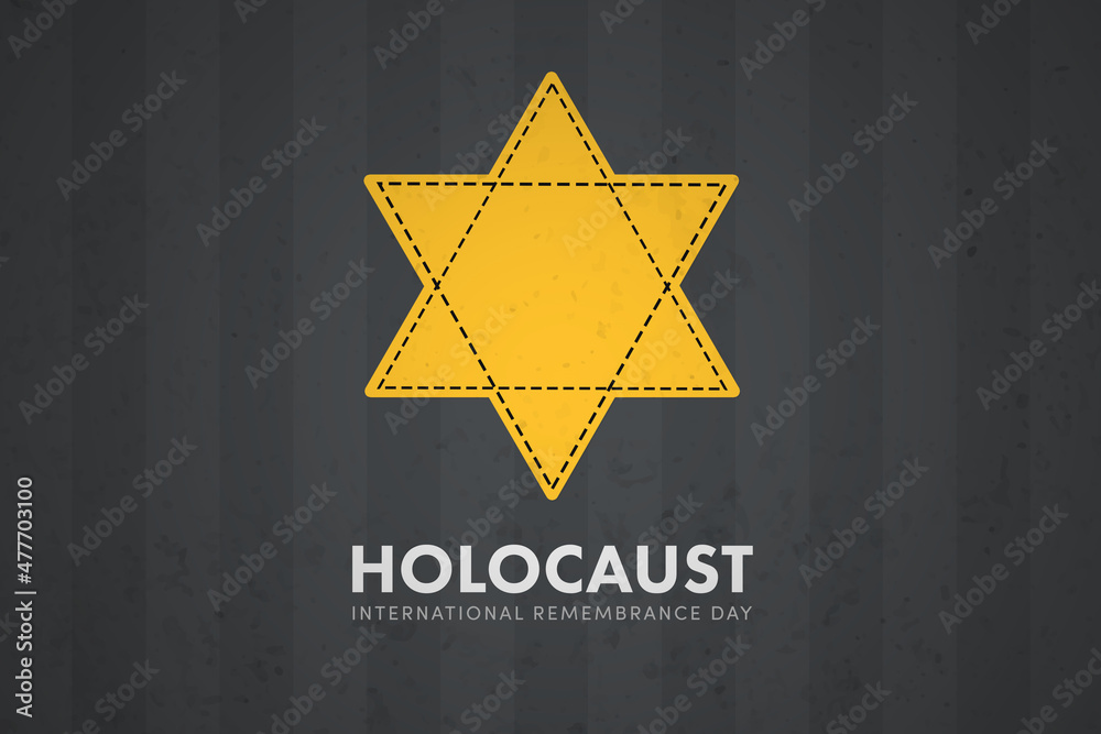 Jewish star, stripes on prisoner robe outfit, International Holocaust ...