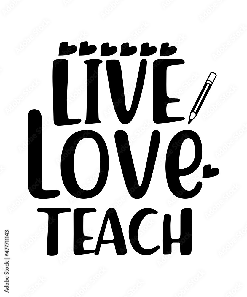 Vecteur Stock Teacher Svg Bundle, Teacher Quote Svg, Teacher Svg ...