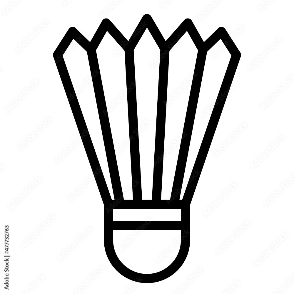 shuttlecock icon logo vector line style Stock Vector | Adobe Stock