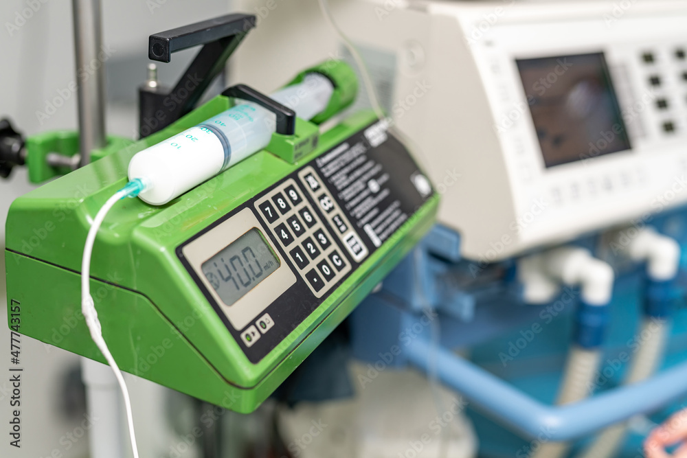 Medical operation equipment. Sterile surgery modern equipment. Stock ...