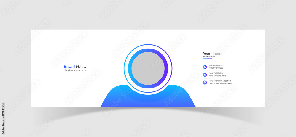 email signature template design Stock Vector | Adobe Stock