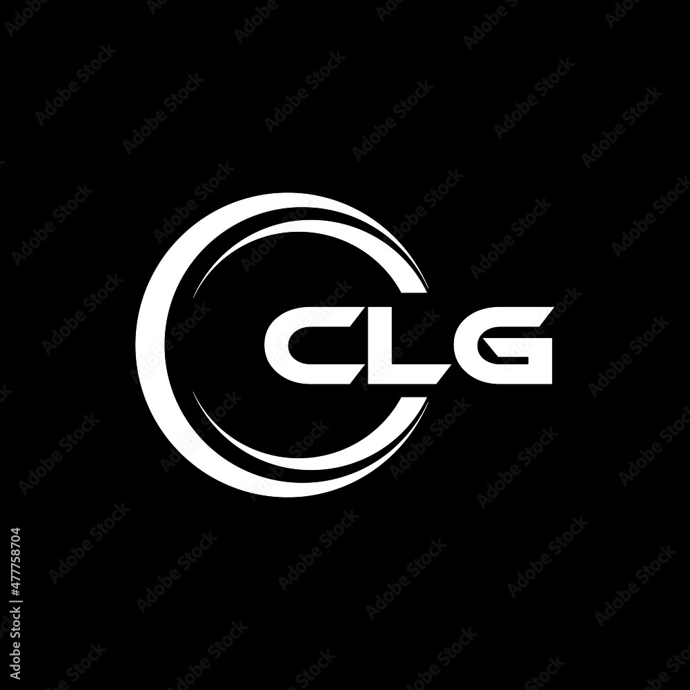 CLG letter logo design with black background in illustrator, vector ...