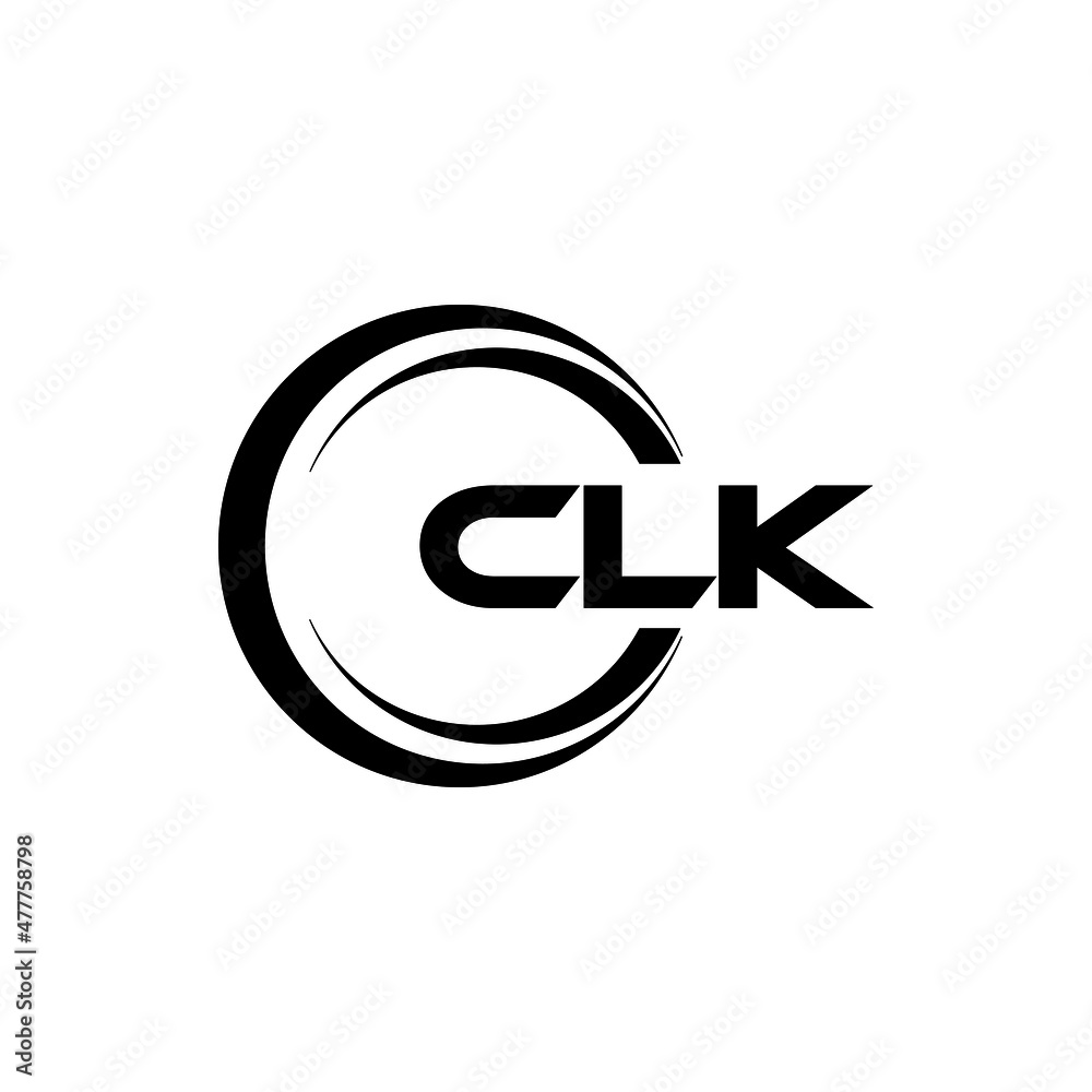 CLK letter logo design with white background in illustrator, vector ...