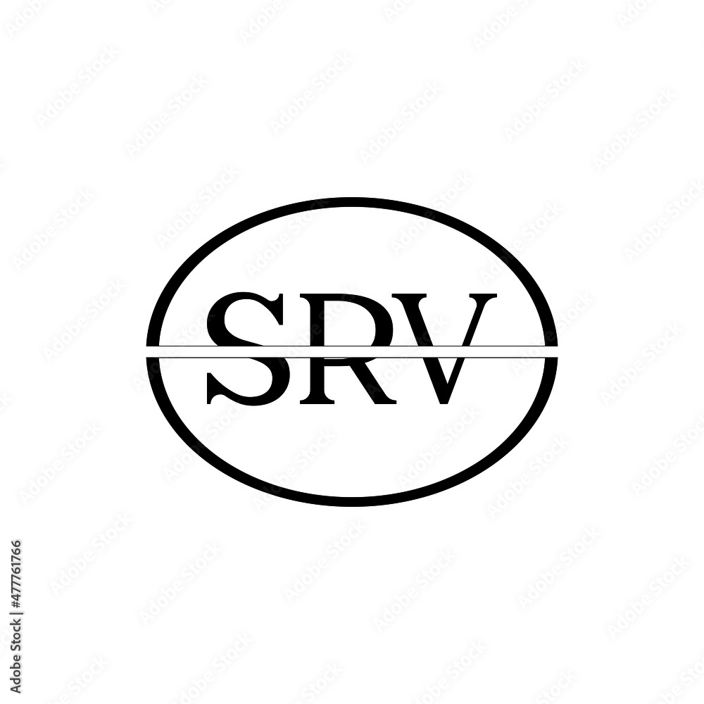 SRV letter logo design with white background in illustrator, vector ...