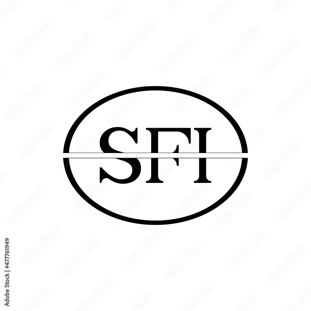 SFI letter logo design with white background in illustrator, vector ...