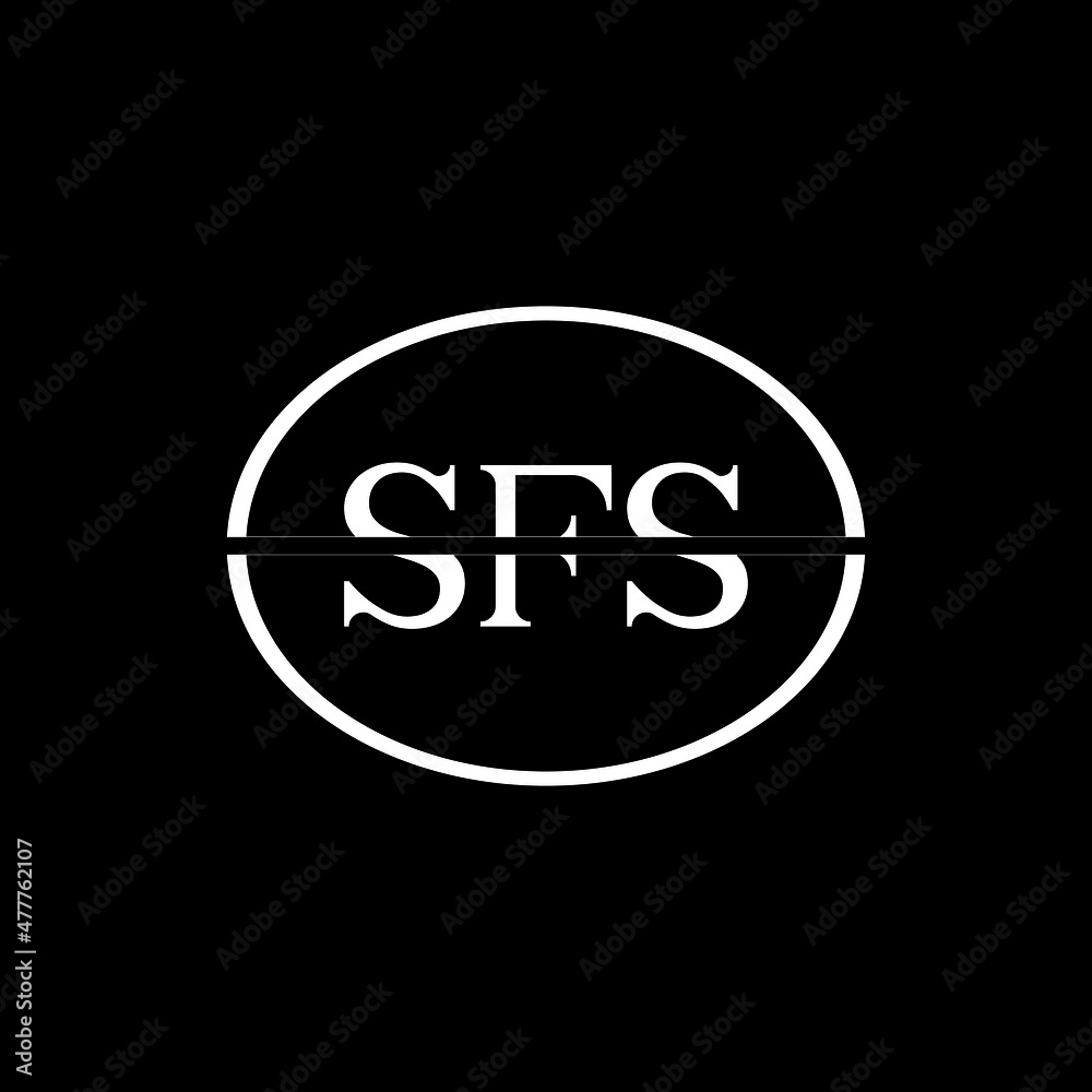 Sfs Letter Logo Design With Black Background In Illustrator Vector