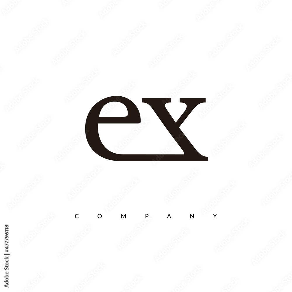 Initial EX Logo Design Vector Stock Vector | Adobe Stock