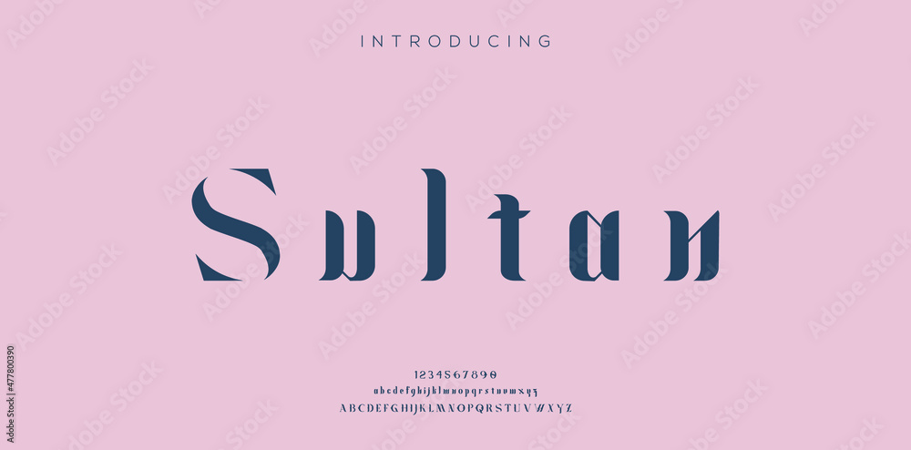SULTAN, a luxury and modern alphabets set. calligraphy letter logo ...