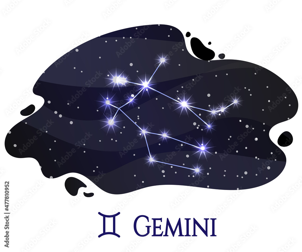 Gemini constellation, zodiac sign. Pattern for your packaging, fabric ...