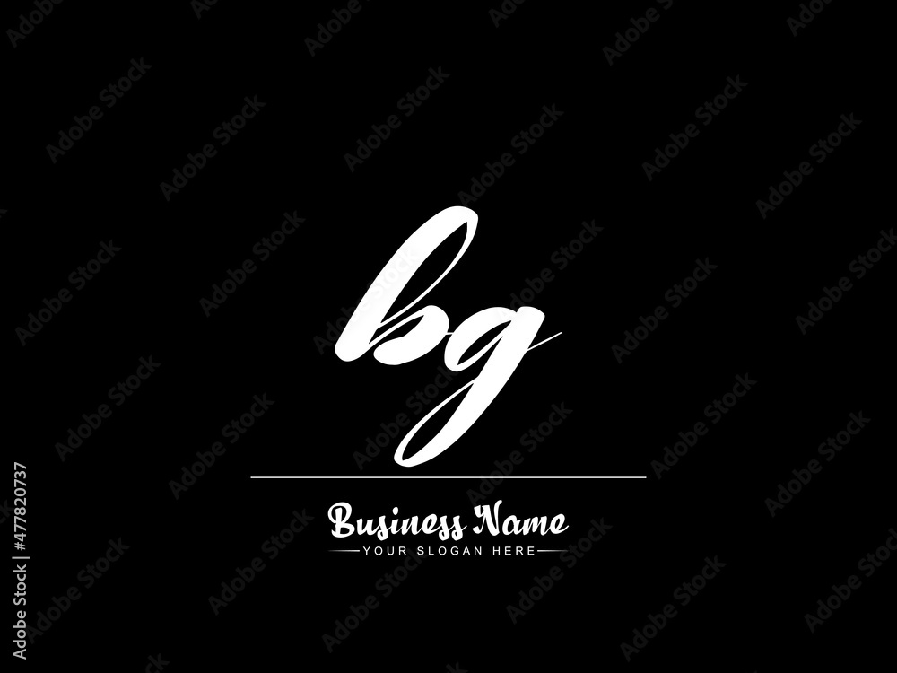 Signature BG Initial letter, new Bg handwriting and signature logo ...