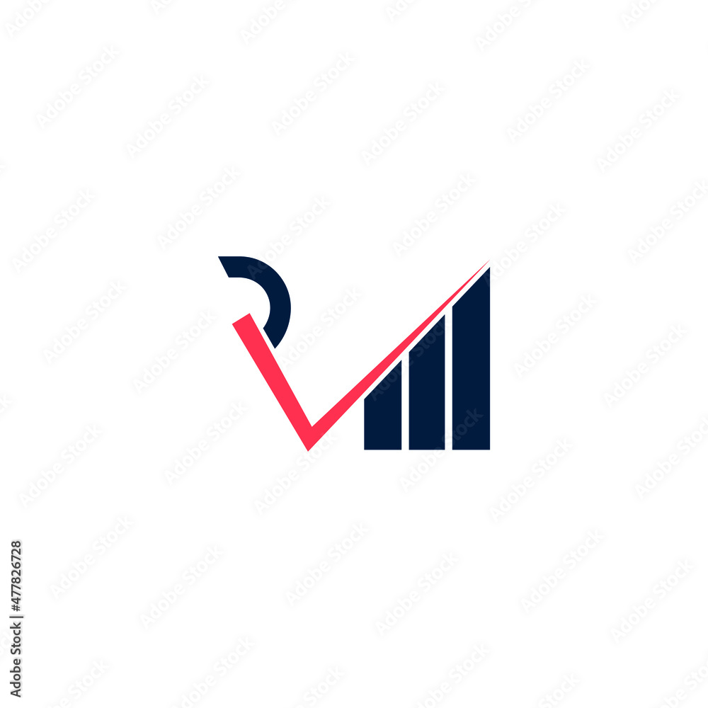 Letter R Symbol, mark, letter mark, monogram, financial, progress app ...