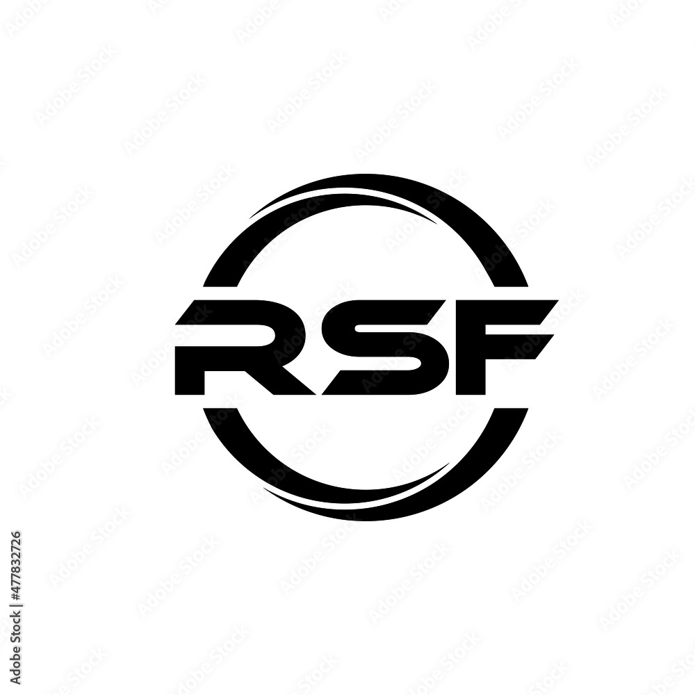 RSF letter logo design with white background in illustrator, vector ...