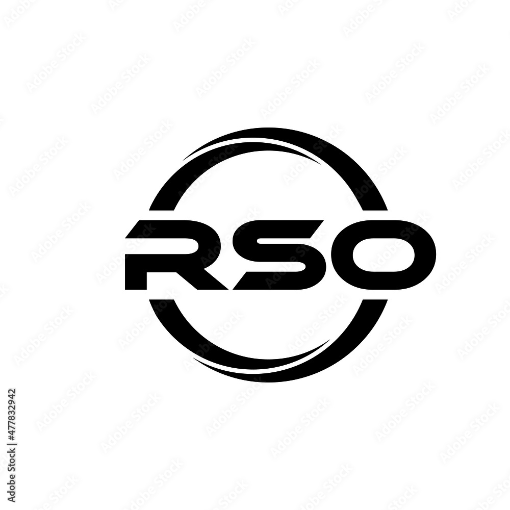 Vettoriale Stock RSO letter logo design with white background in ...