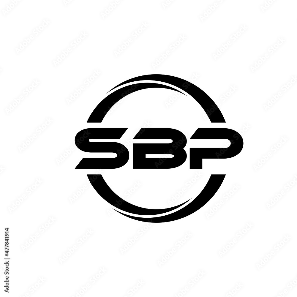 Vecteur Stock SBP letter logo design with white background in ...