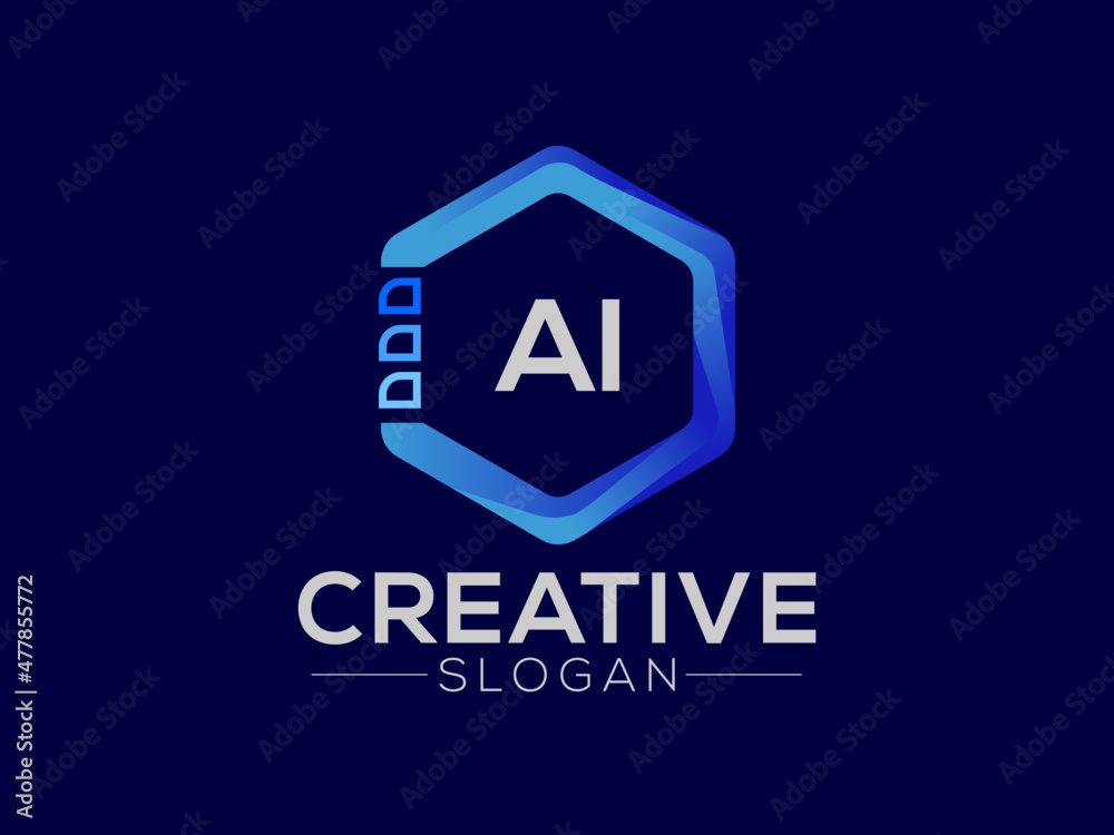 AI logo, AI letter logo design, AI Minimal logo, AI Shield Logo, AI ...