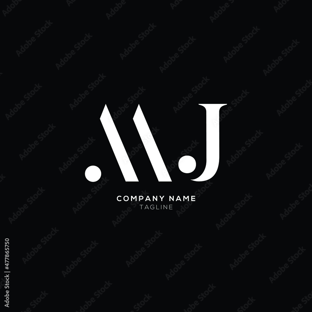 Creative minimal letter MJ logo template. Stock Vector | Adobe Stock