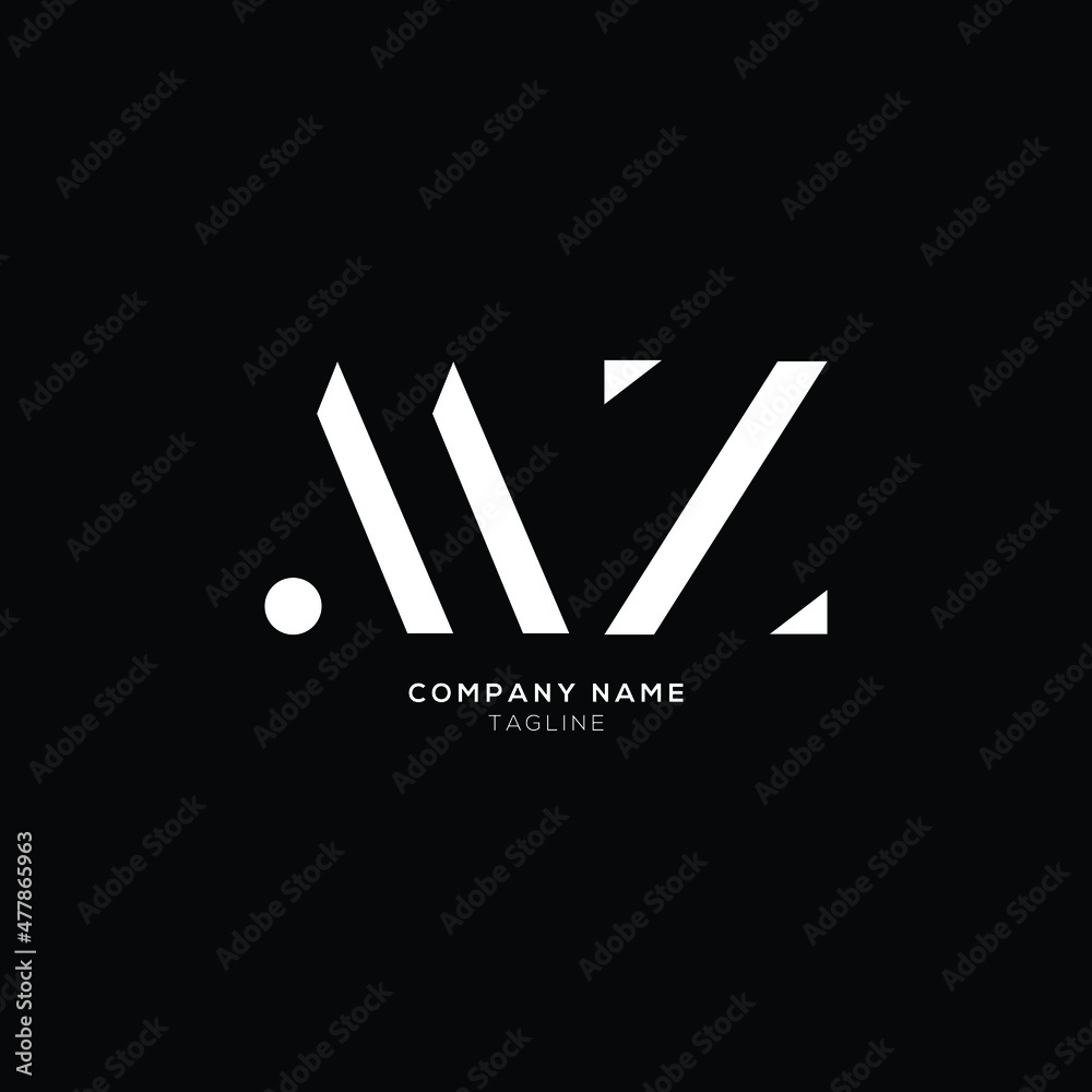 Unique modern MZ Letter Business Logo Design Alphabet Icon Vector ...
