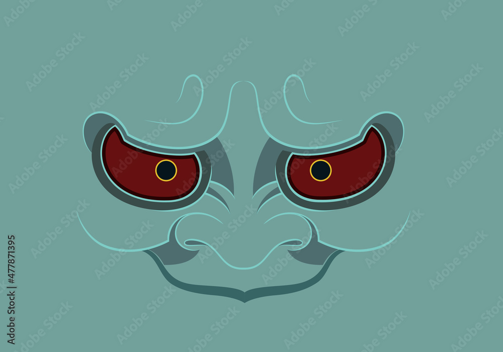 eye vector illustration hannya samurai Stock Illustration | Adobe Stock