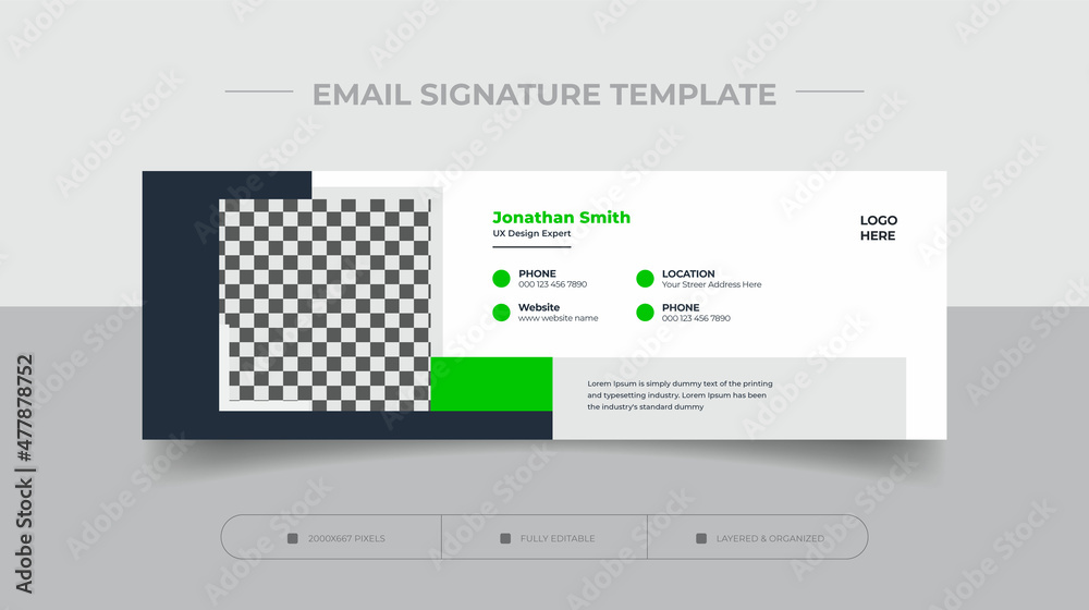 Corporate business multi-purpose email signature templates, email ...