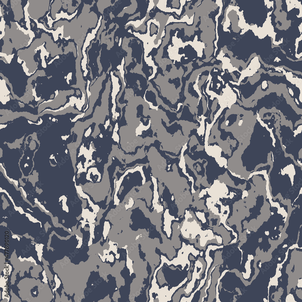Dark blue marbled masculine seamless texture. Irregular ink blotch ...
