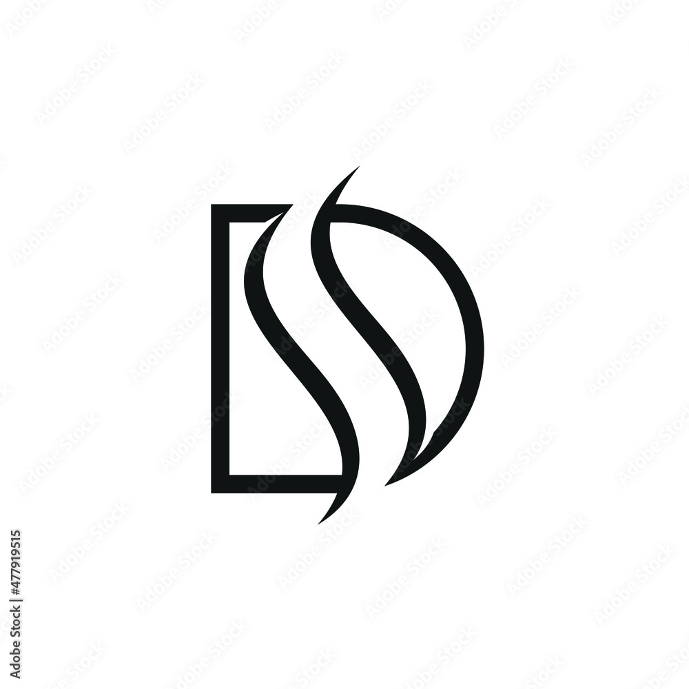 Initials DS Logo Design Inspiration Stock Vector | Adobe Stock