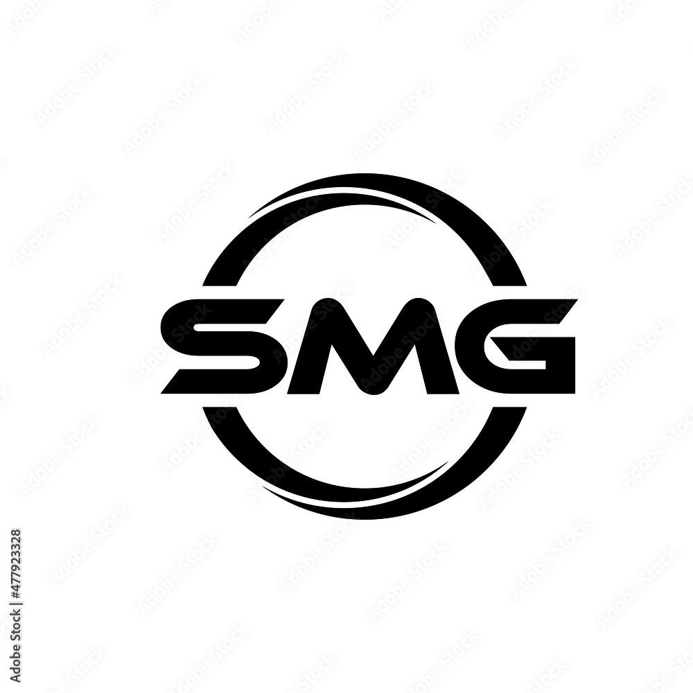 SMG letter logo design with white background in illustrator, vector ...