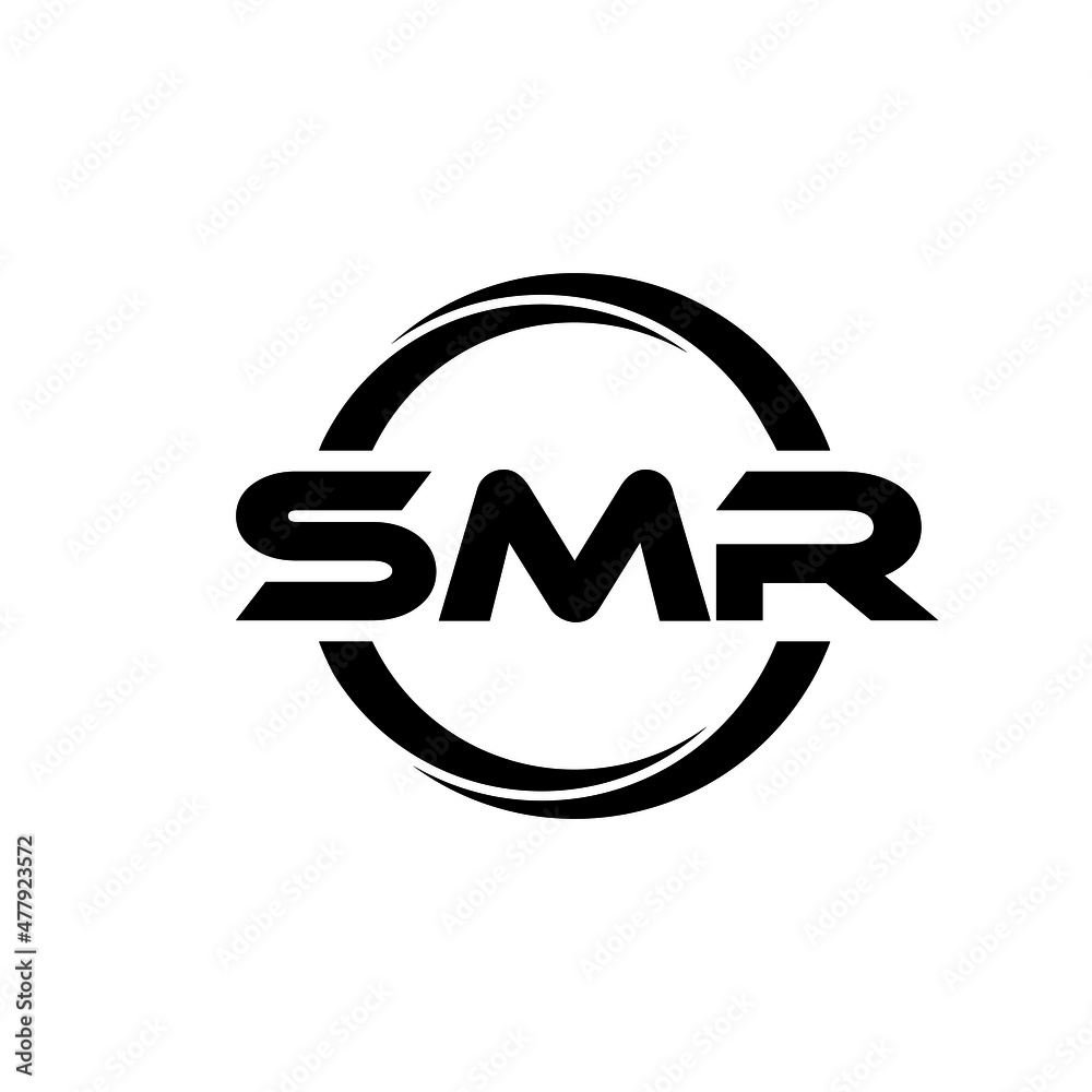 SMR letter logo design with white background in illustrator, vector ...