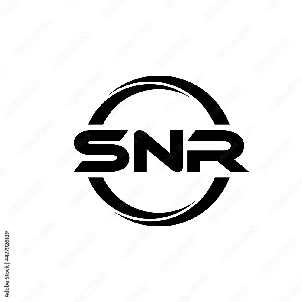 SNR letter logo design with white background in illustrator, vector ...