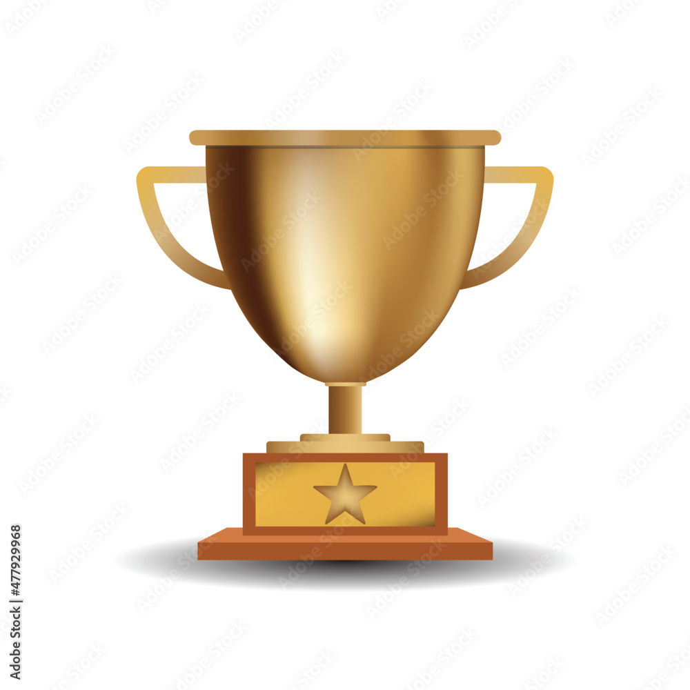 Trophy vector emoji illustration isolated on white background. Winners ...
