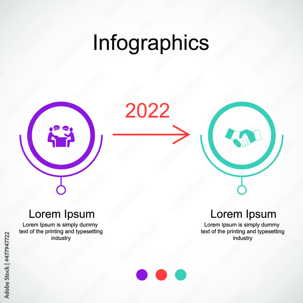 Business data visualization, infographics. Scheme of the process of ...