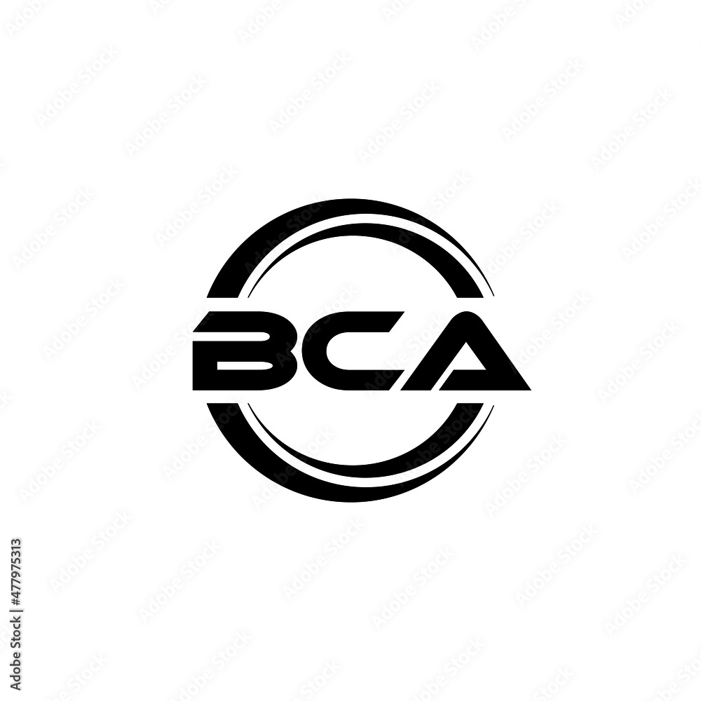 BCA letter logo design with white background in illustrator, vector ...
