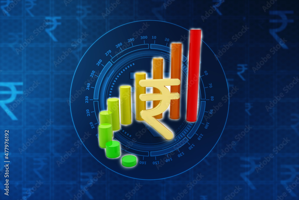 Indian rupee background, Stock market background with Indian rupee ...