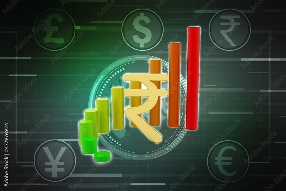 Indian rupee background, Stock market background with Indian rupee ...