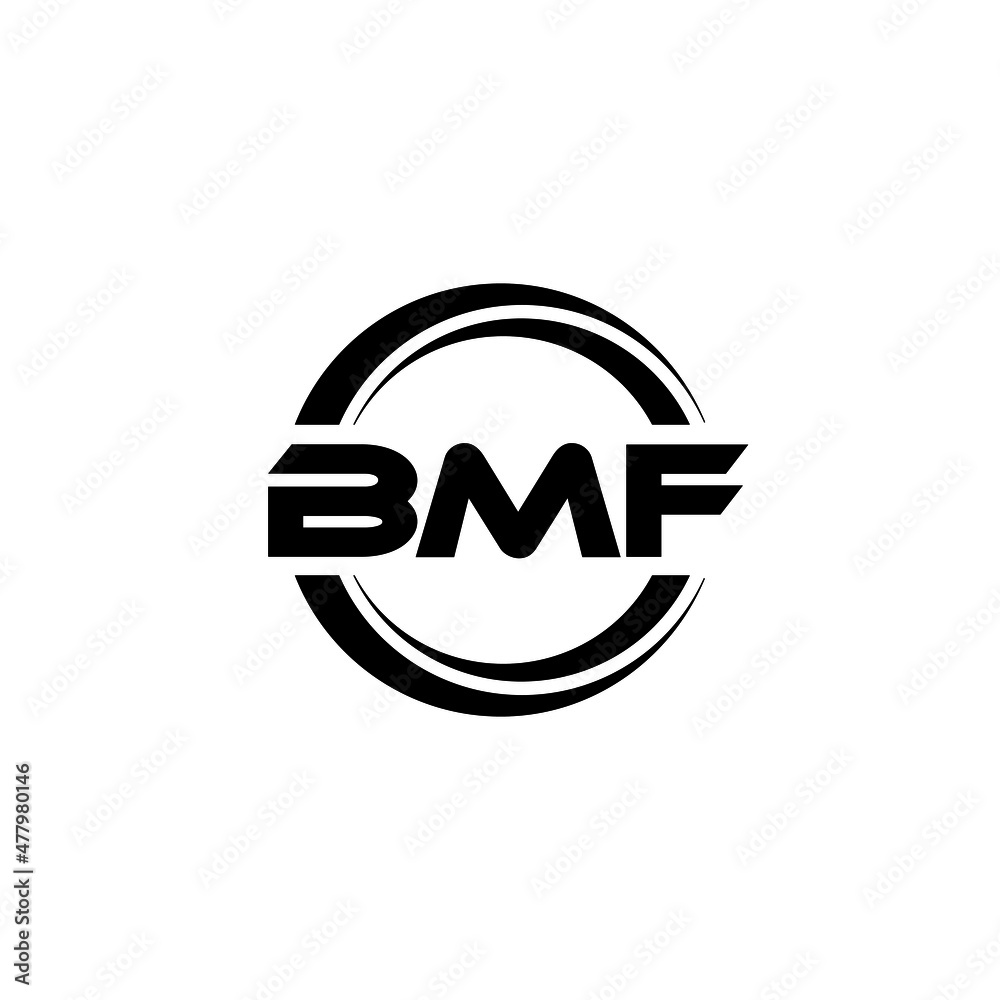 BMF letter logo design with white background in illustrator, vector ...