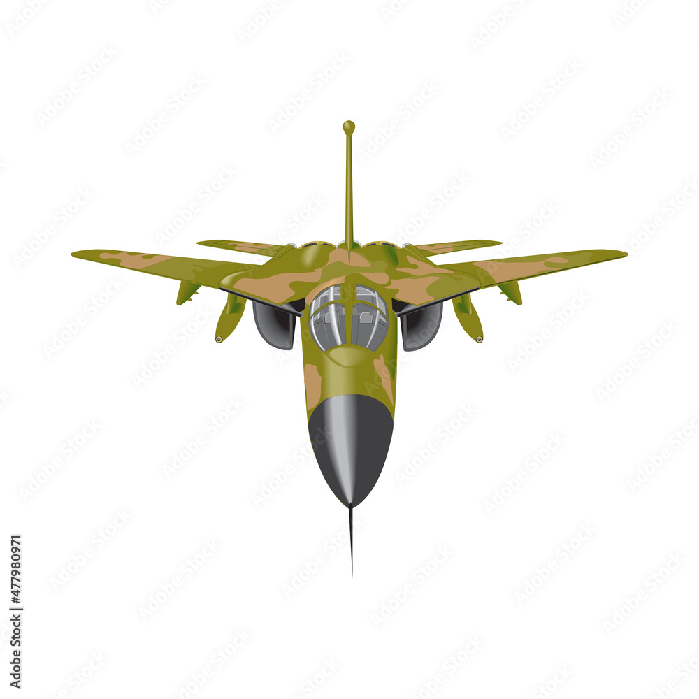 Vector Cartoon Military Stealth Jet Fighter Plane. Available EPS10 ...
