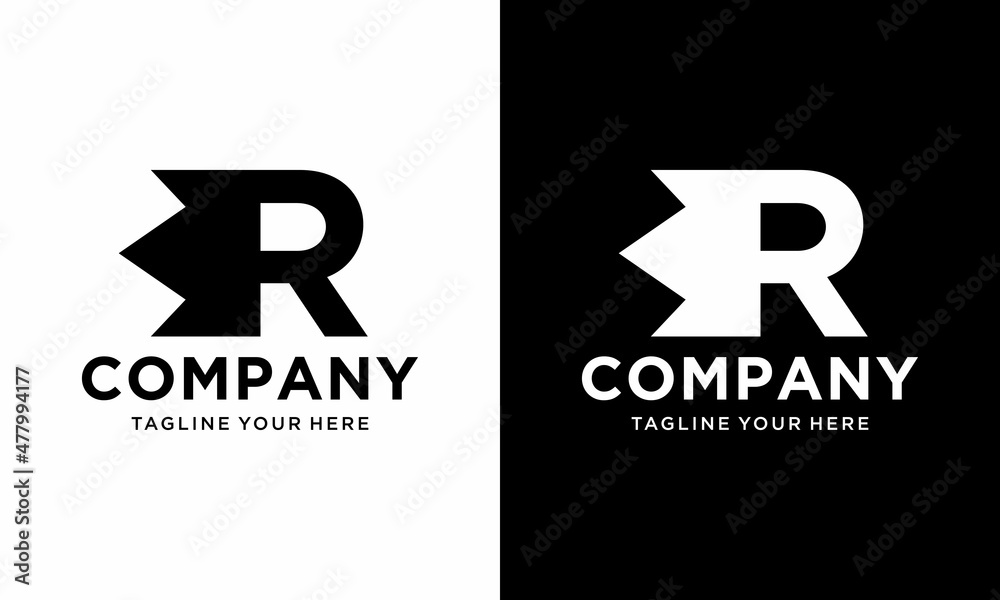 Letter R King Crown Logo Vector Template suitable for personal and ...