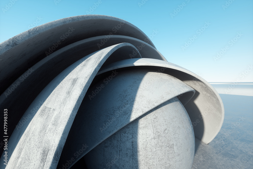 elegant architecture, minimalism, modern abstract concrete background ...