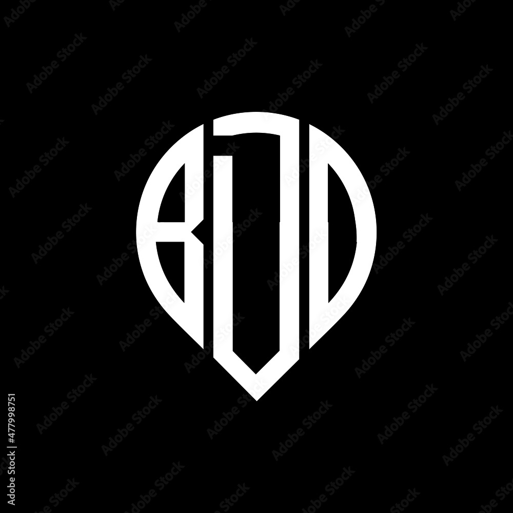 BDO letter logo design on black background. BDO circle letter logo ...