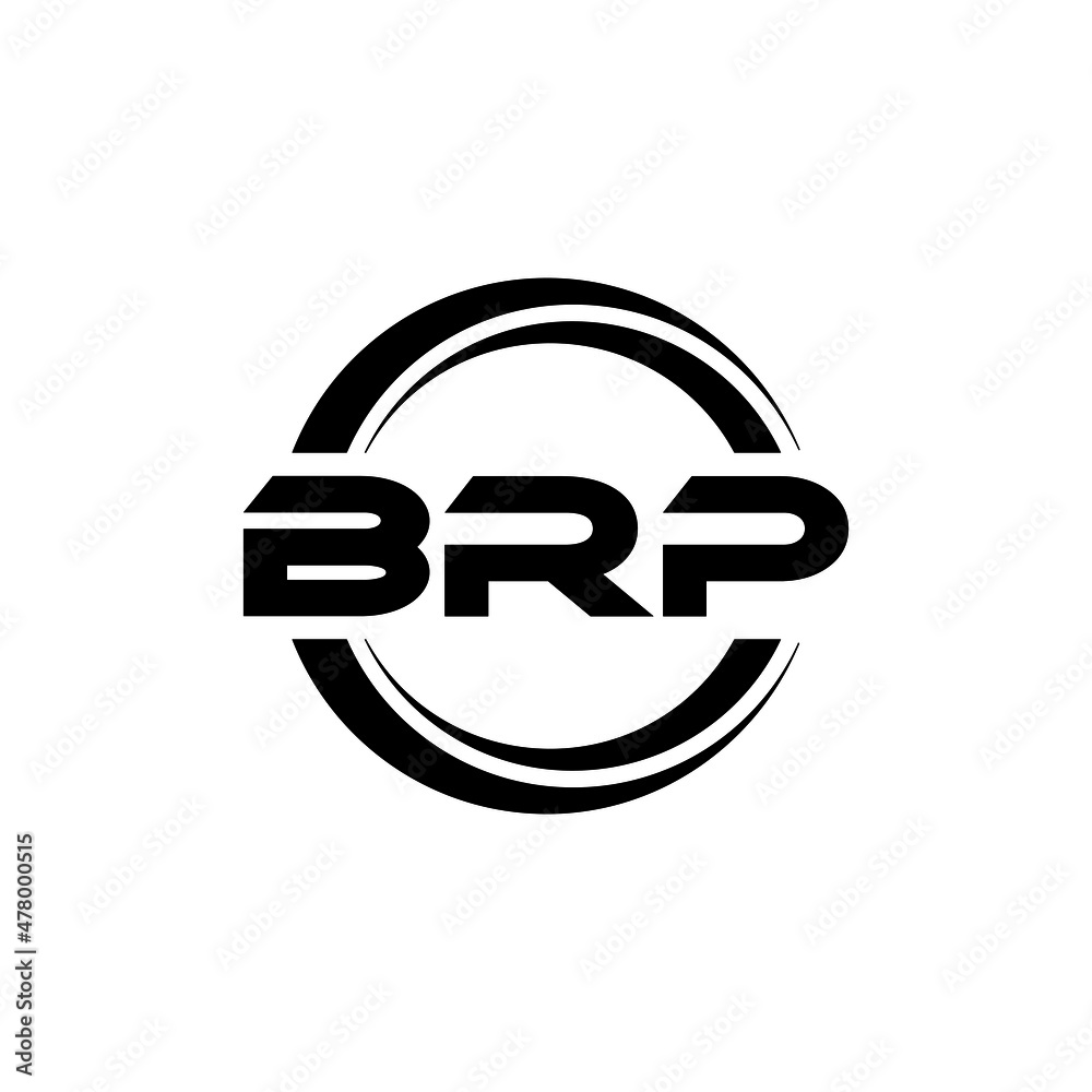 BRP letter logo design with white background in illustrator, vector ...